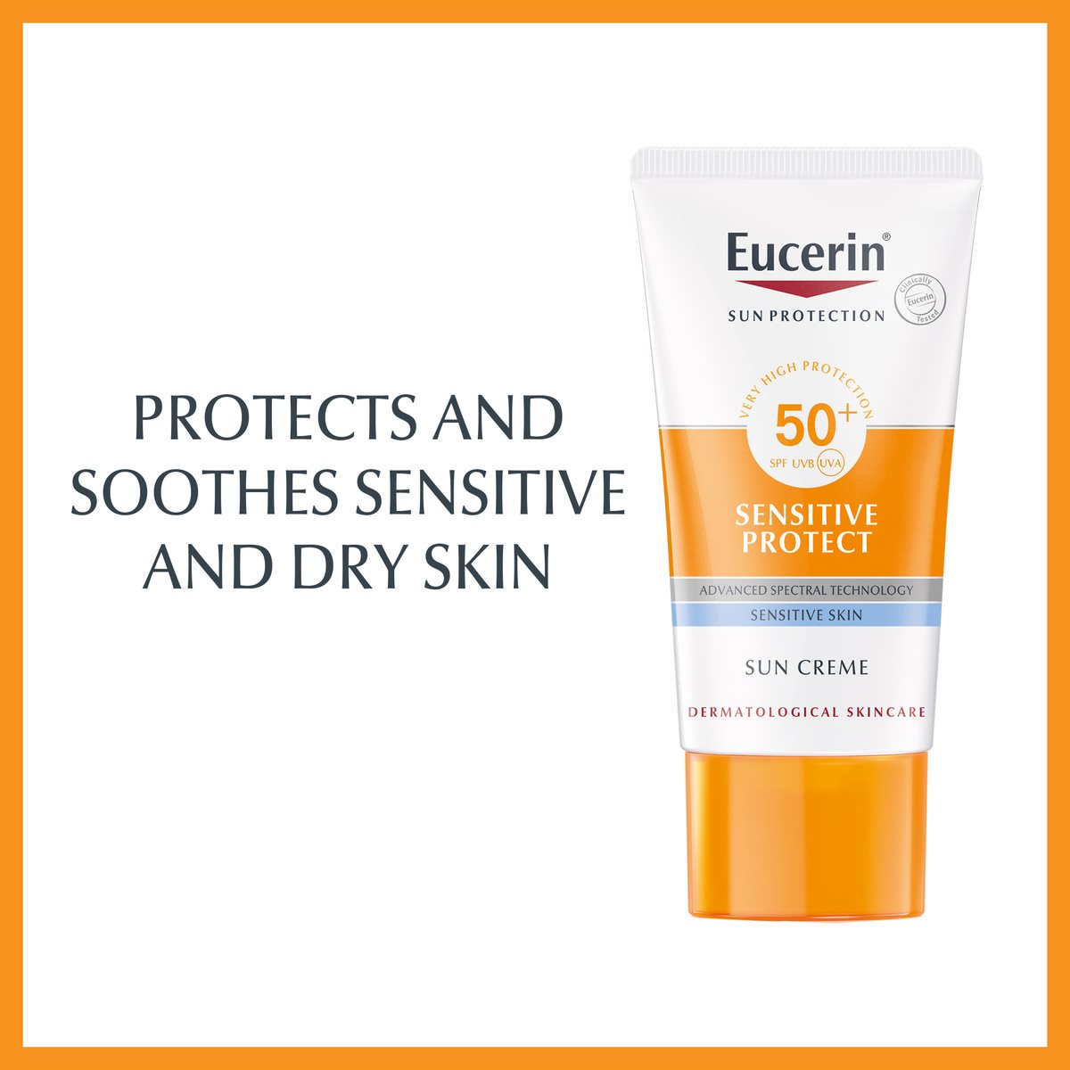 Sun Creme Sensitive Protect SPF 50+ | sunscreen for sensitive, dry skin | Eucerin